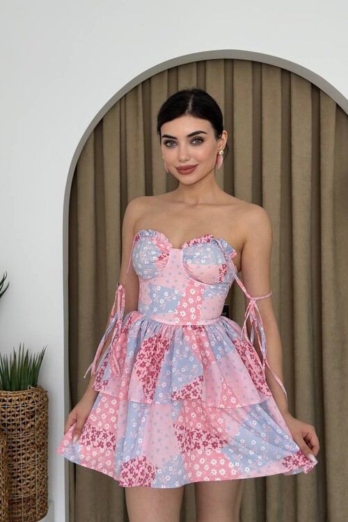 Lily Askılı Mini Elbise